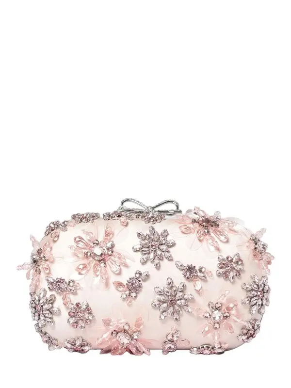 SELF-PORTRAIT Embellished Clutch - Pink