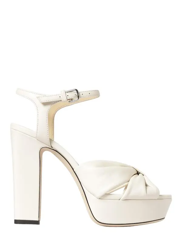 JIMMY CHOO Heeled Platform Sandal - White