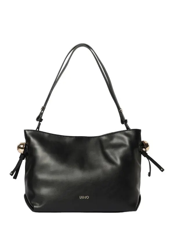 Liu Jo Ruched Drawstring Shoulder Bag - Black