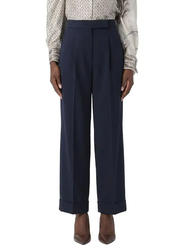 Max Mara Wide Leg Trousers - Blue