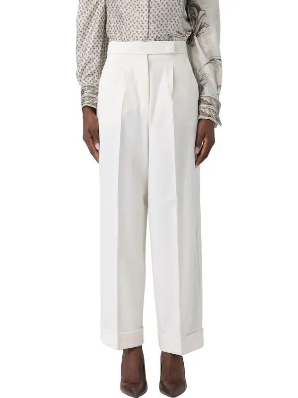 Max Mara Wide Leg Trousers - White