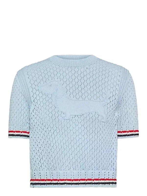 Thom Browne Hector Pointelle T-shirt - Blue