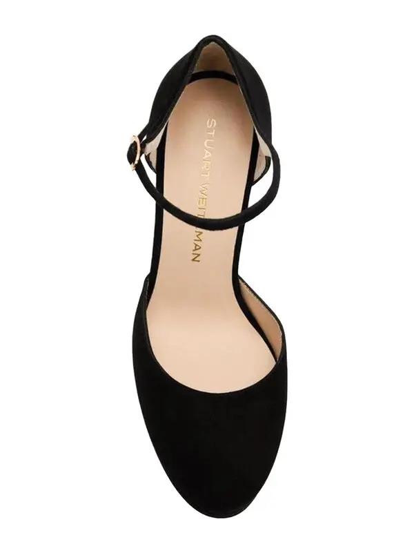 STUART WEITZMAN 100mm Babette Suede Platform Pumps - Black