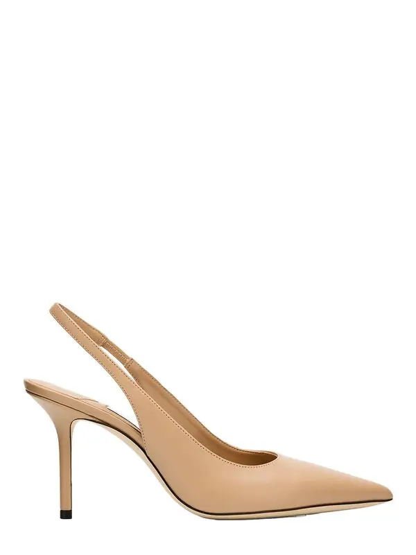 JIMMY CHOO 85mm Love Leather Slingback Pumps - Chai