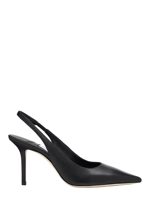 JIMMY CHOO 85mm Love Leather Slingback Pumps - Black