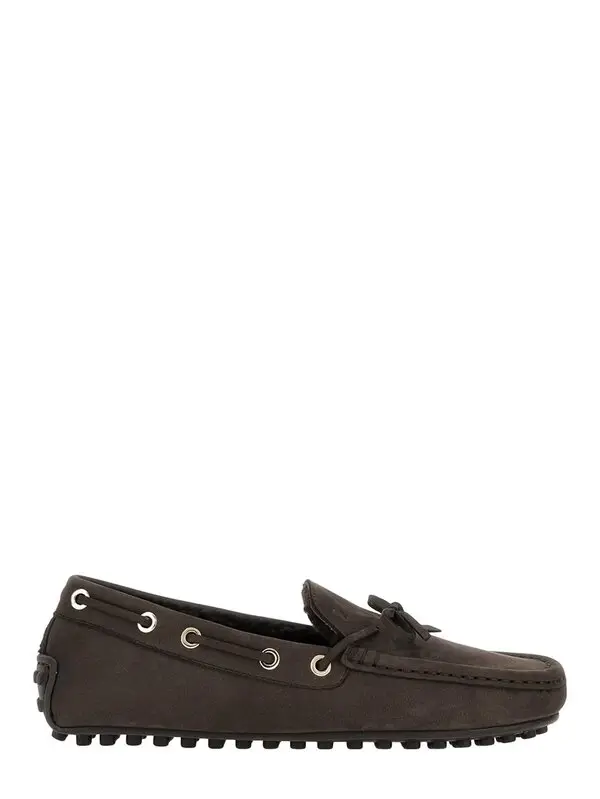 TOD'S City Gommino Nubuck Driving Shoes - Dark Brown