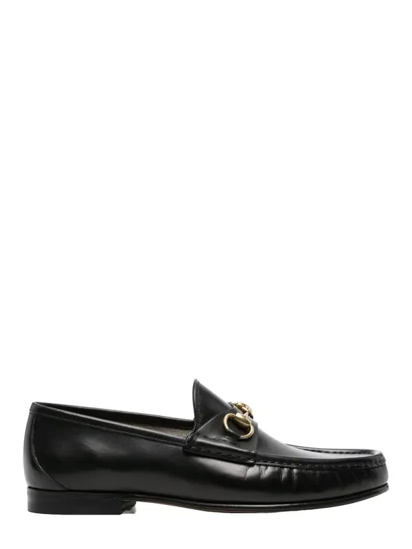 Gucci Leather Horsebit Moccasin - Black