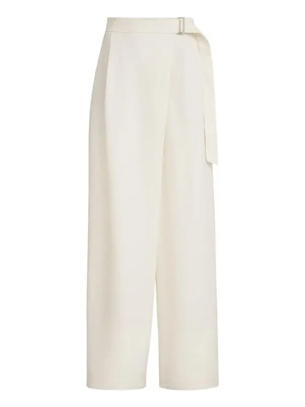 Brunello Cucinelli Linen Blend Trousers - White