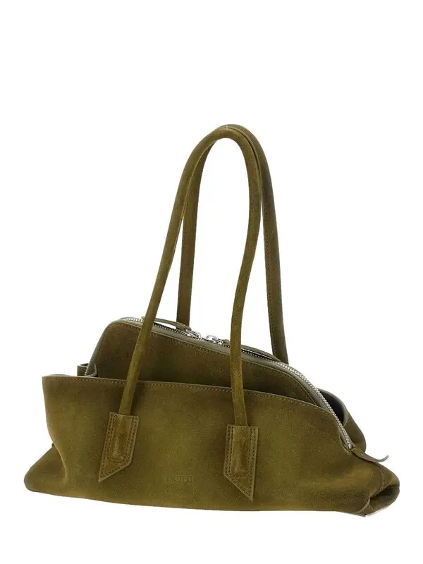 Attico La Passeggiata Small Leather Shoulder Bag - Green