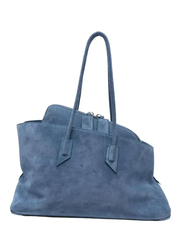 Attico La Passeggiata Leather Shoulder Bag - Sky Blue