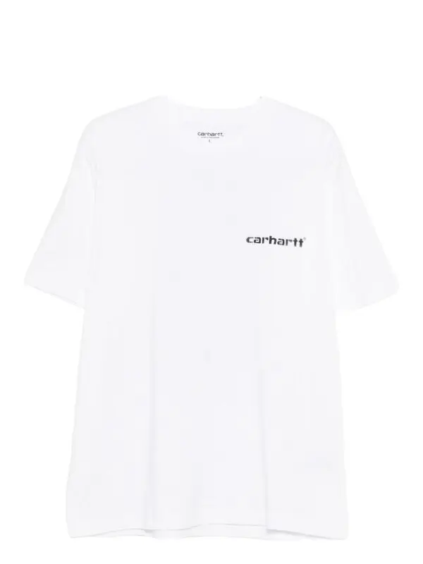 Carhartt Work In Progress Logo Cotton T-shirt - White