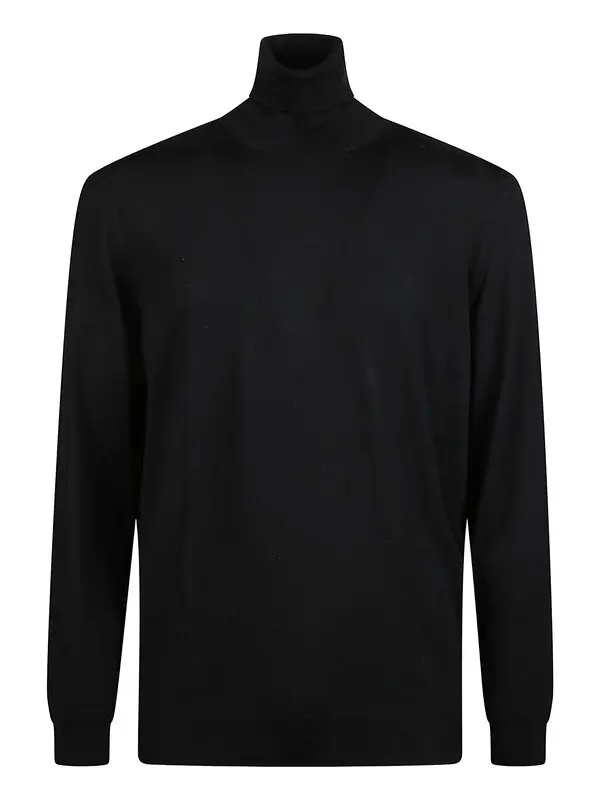 DRUMOHR Turtleneck Long Sleeve Sweater - Black
