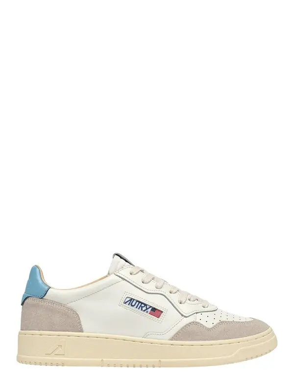 AUTRY Medialist Low Leather Sneakers - Sky Blue