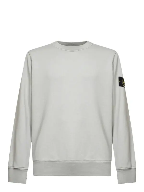 Stone Island Crew Neck Sweater With Logo - Green