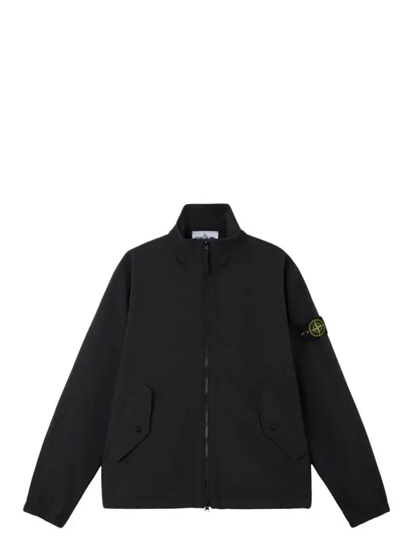 Stone Island Jacket With Logo - Black