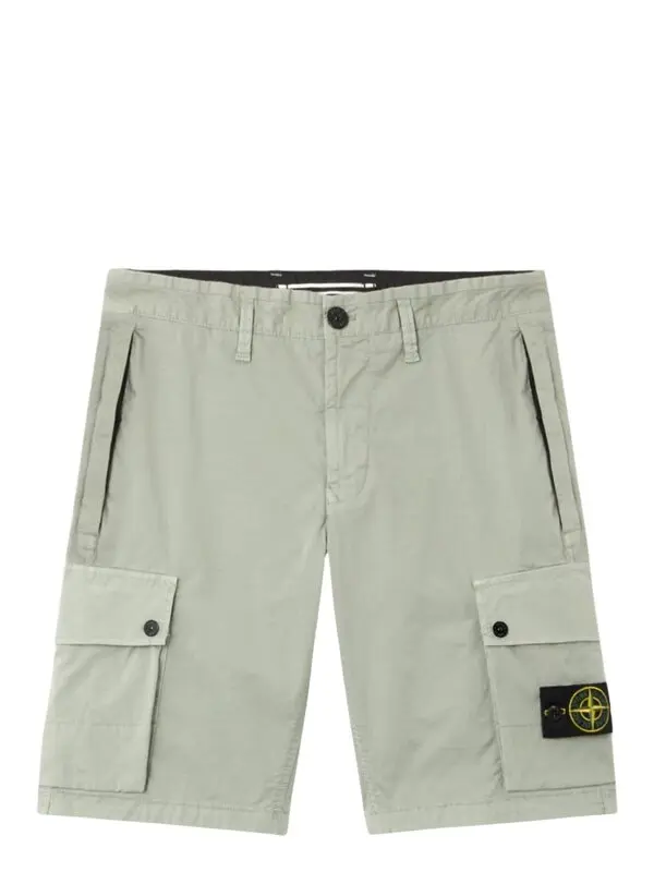 Stone Island Cotton Twill Shorts - Green