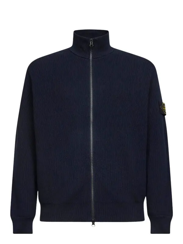 Stone Island Zip-up Cardigan - Blue