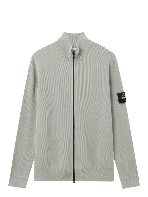 Stone Island Zip-up Cardigan - Green