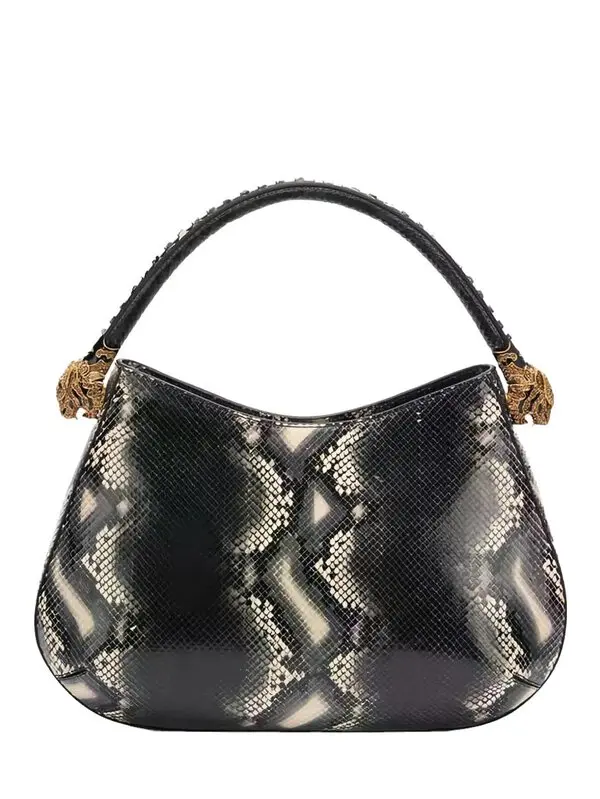 Roberto Cavalli Embossed-leather Shoulder Bag - Black
