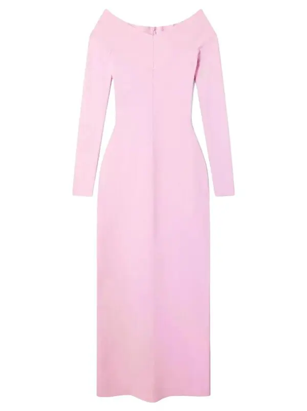 Stella McCartney Off-shoulder Long-sleeve Midi Dress - Pink