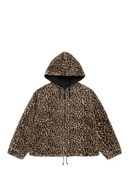 StÜssy Hooded Reversible Jacket - Leopard