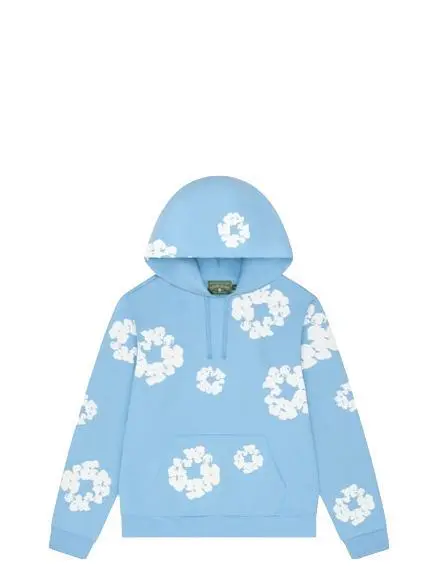 DENIM TEARS Cotton Wreath Hoodie - Light Blue