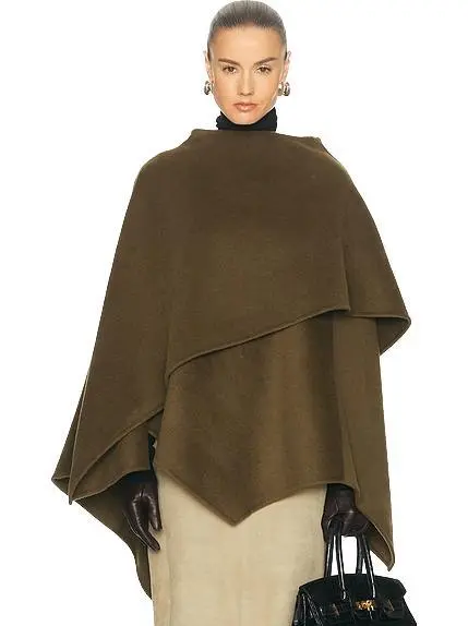 L'academie Kye Wool Cape - Olive