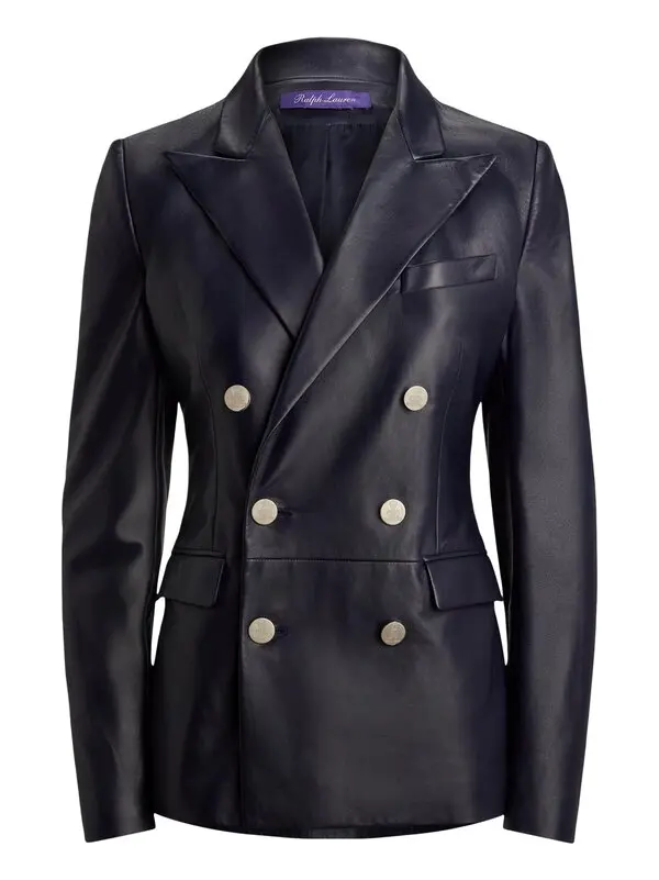 Ralph Lauren Lambskin Camden Jacket - Navy