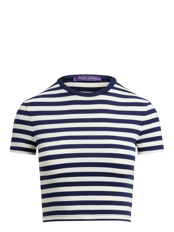 Ralph Lauren Cotton-blend Striped T-shirt - Navy