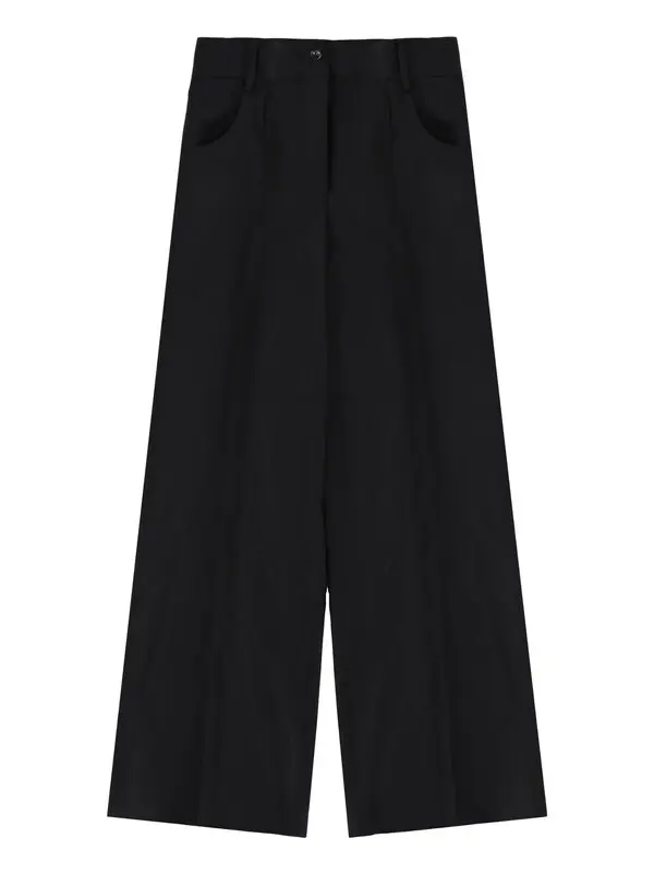 Theory Wool Tailored Trousers - Black