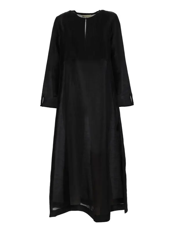 Tory Burch Long Linen Caftan - Black