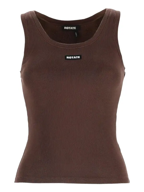 ROTATE BY BIRGER CHRISTENSEN Logo Tank Top - Brown