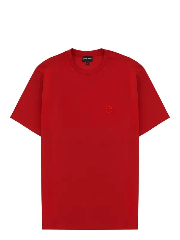 Giorgio Armani T-shirt With Logo - Red