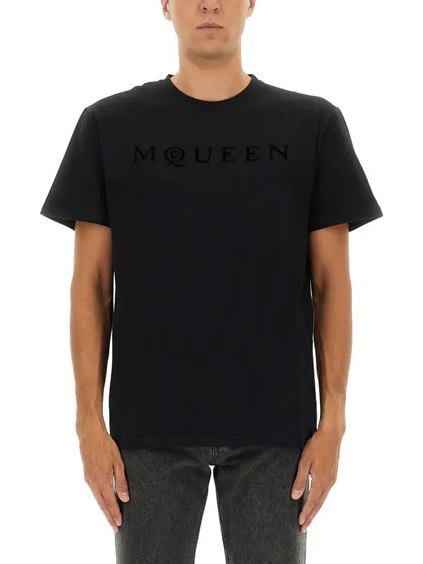 Alexander McQueen T-shirt With Logo - Black