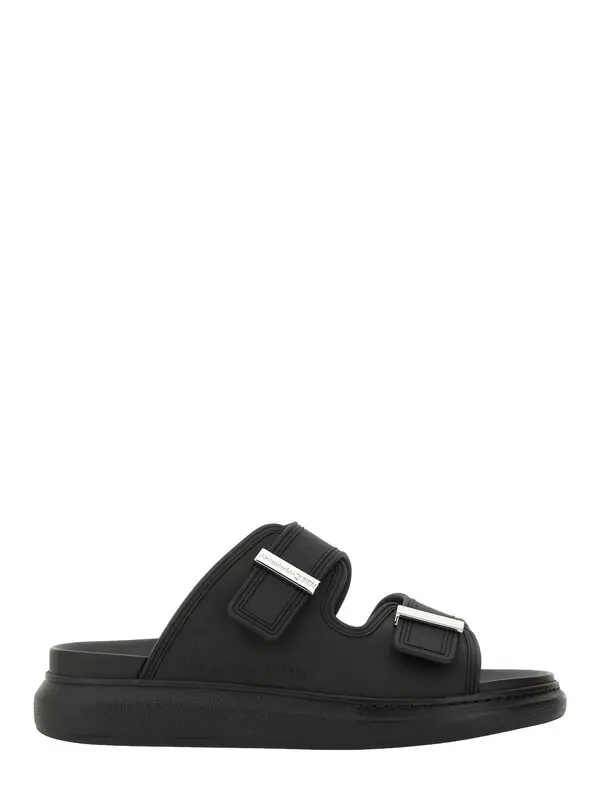 Alexander McQueen Hybrid Double Buckle Sandals - Black