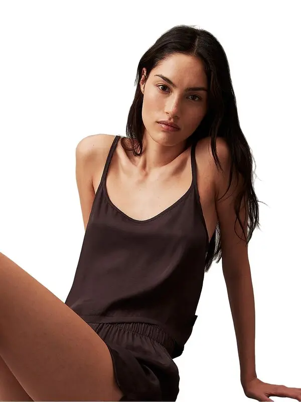 Calvin Klein Pure Sheen Sleep Camisole - Espresso
