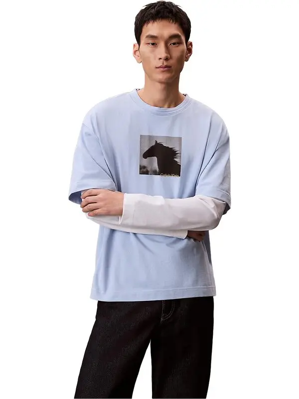 Calvin Klein Lunar New Year Graphic Relaxed T-shirt - Skyway