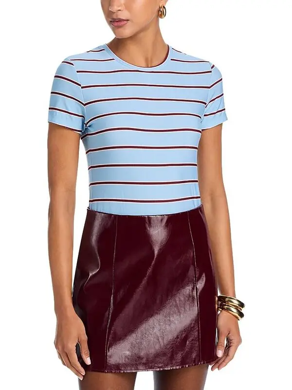 L'Agence Striped Ressi Tee - Light Blue