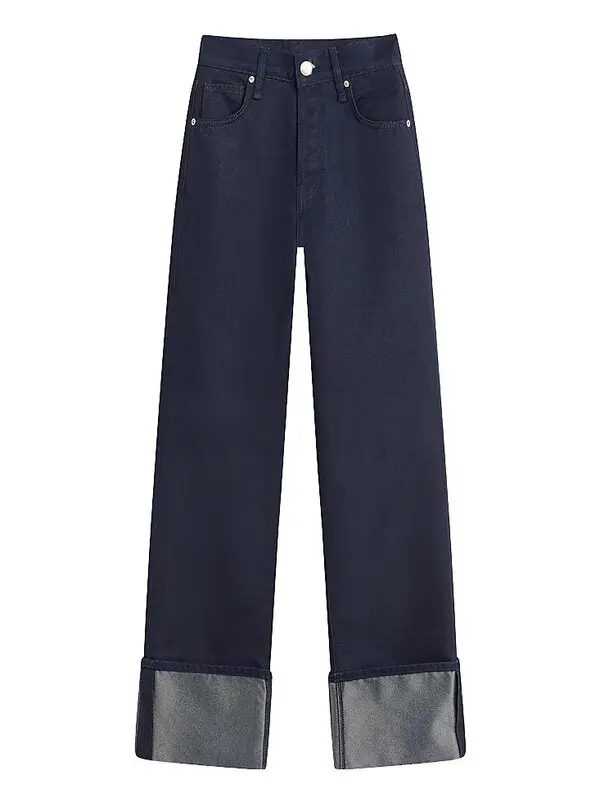 Hudson Jeans Rosie High-rise Wide-leg Ankle Jeans - Indigo Metallic