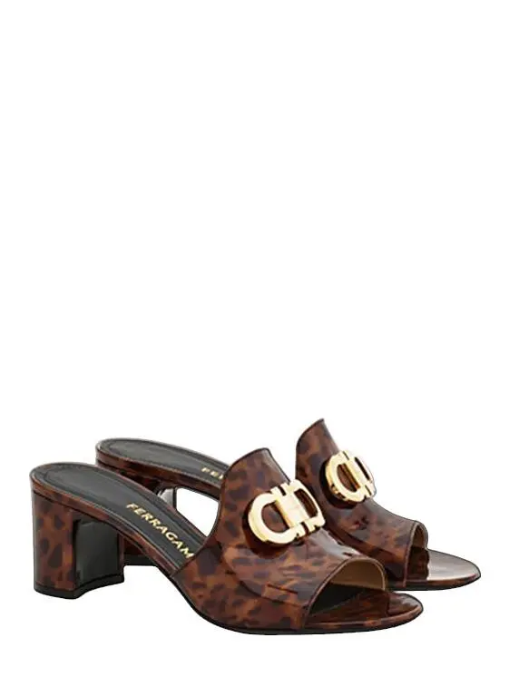 FERRAGAMO Rexy 55 Sandals - Brown (nero)