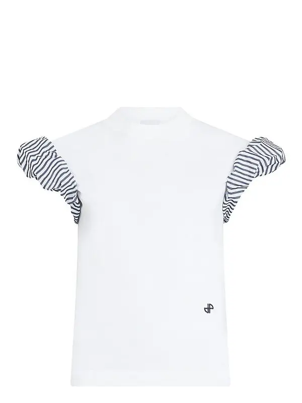 PATOU Faille Sleeved Tee - White