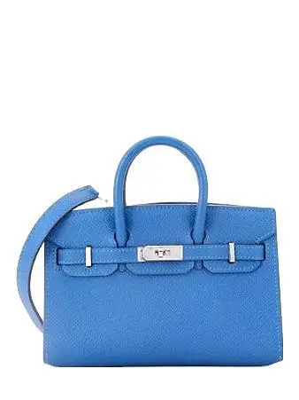 HERMES Birkin Tiny Handbag With Palladium Hardware - Mykonos
