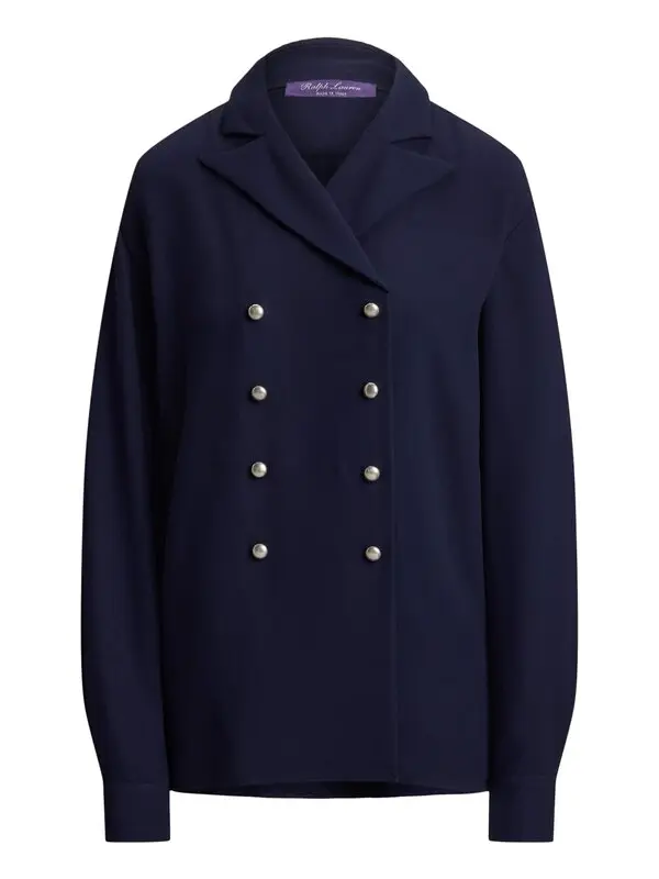 Ralph Lauren Silk Cady Terrel Shirt - Navy