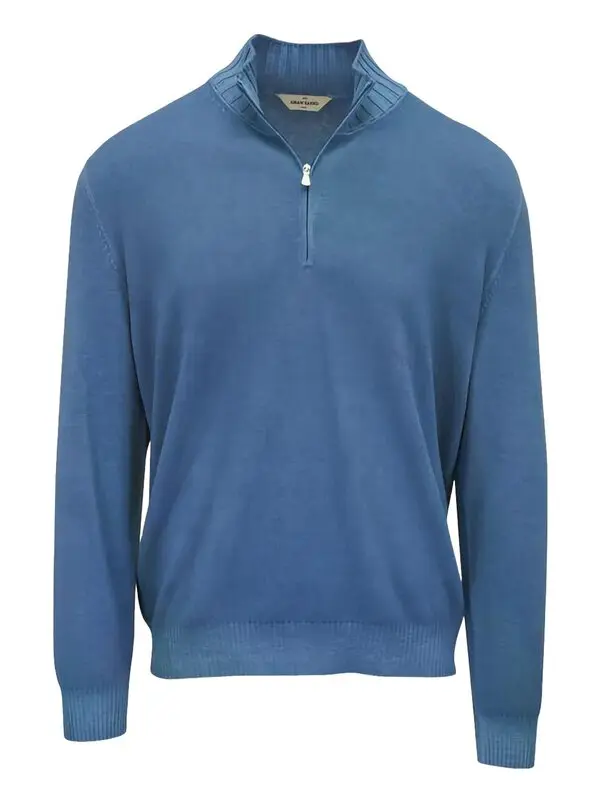 GRAN SASSO Zip-collar Sweater - Blue