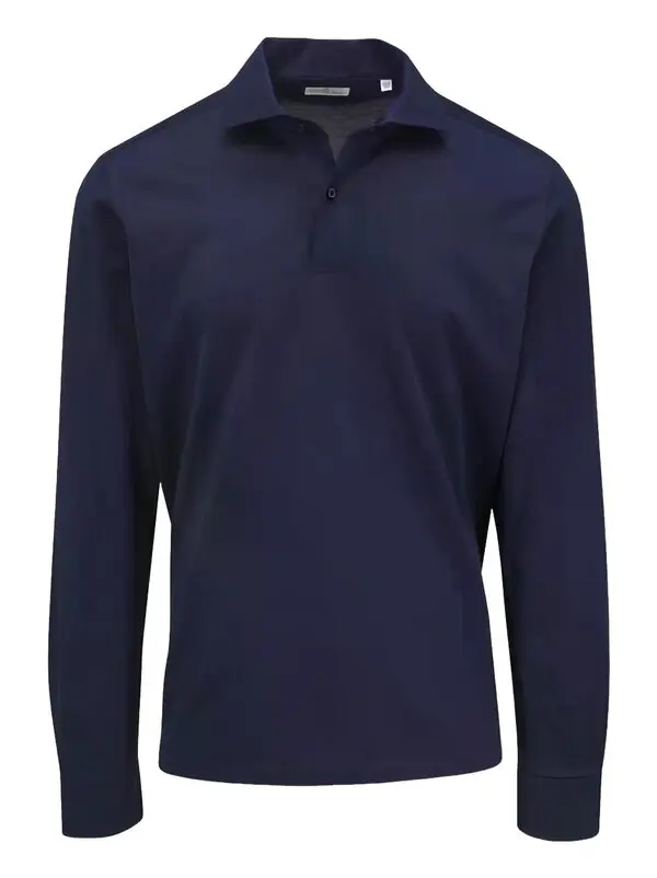 EMANUEL BERG Long-sleeves Polo Shirt - Blue