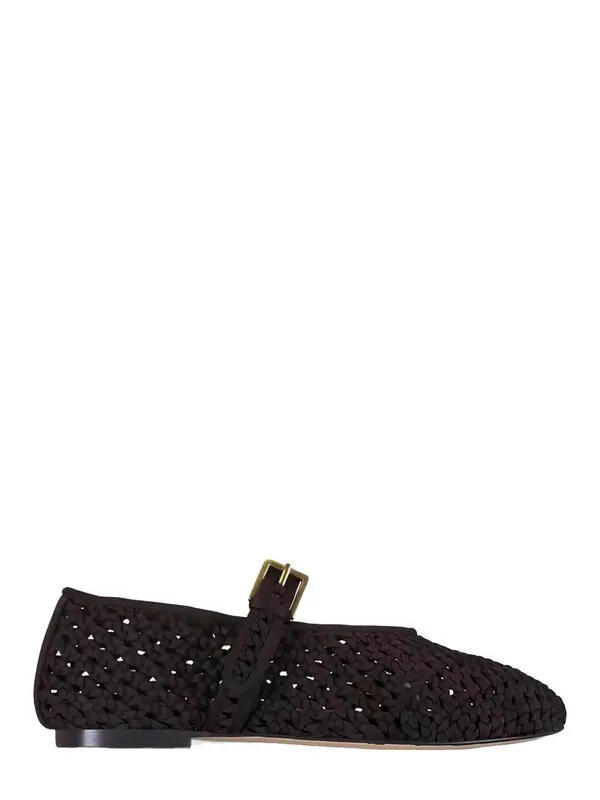 NAGHEDI Sydney Buckle Ballet Flats - Brown