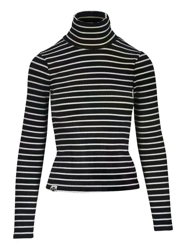 MOTHER Hickey Striped-pattern Top - Black