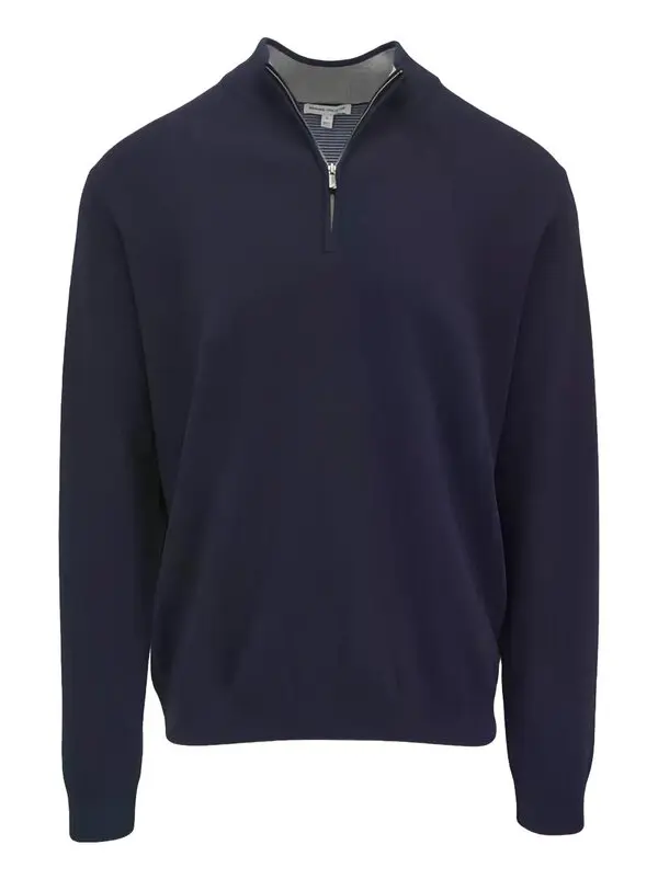 Peter Millar Zip Neck Sweater - Blue