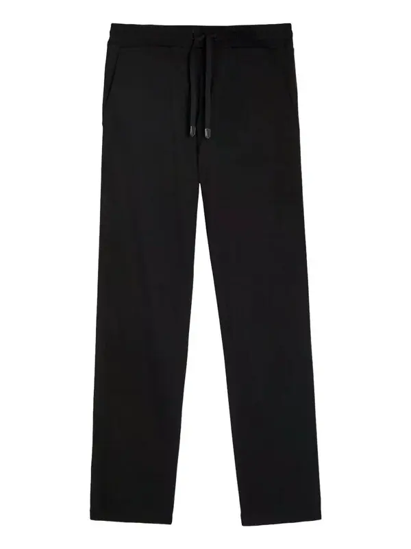 Canali Drawstring Wool Trousers - Black
