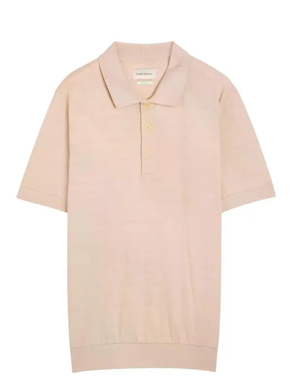 Oliver Spencer Glendale Buttoned Short-sleeve Polo Shirt - Neutrals